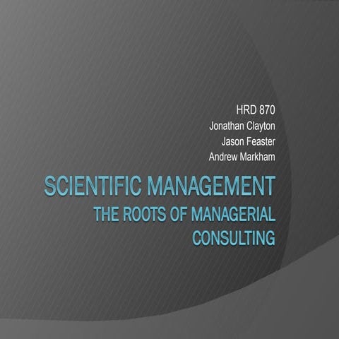 Scientific management | PPT