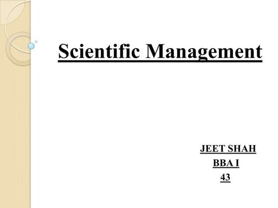 Scientific management Theory By FW Taylor | PPTX | Business | Business ...