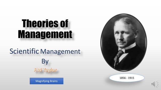 Taylor’s scientific management | PPTX