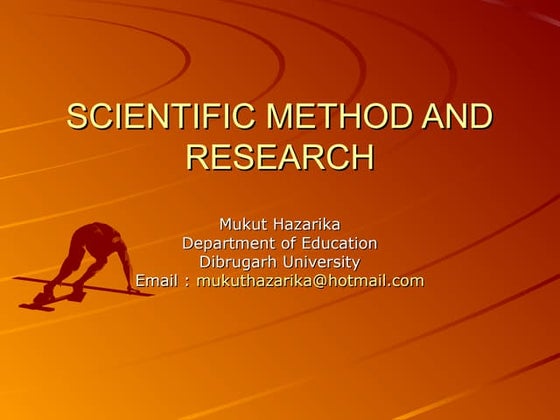 Scientific methods of research | PPT
