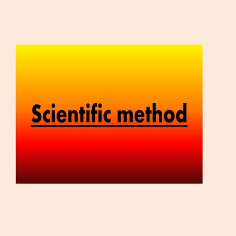 Scientific method story | PPTX