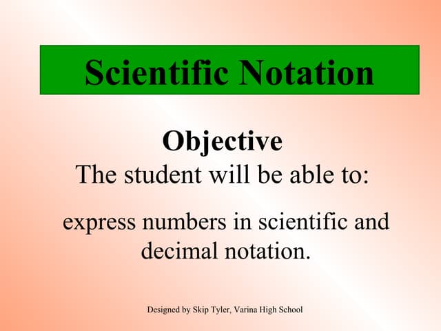 Scientific notation powerpoint | PPT