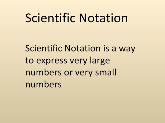 Scientific notation powerpoint | PPT