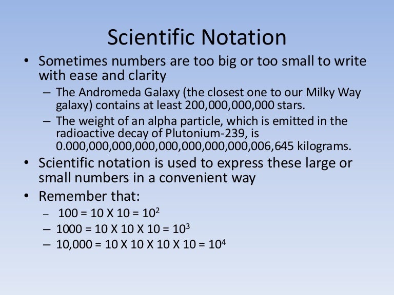 Scientific notation