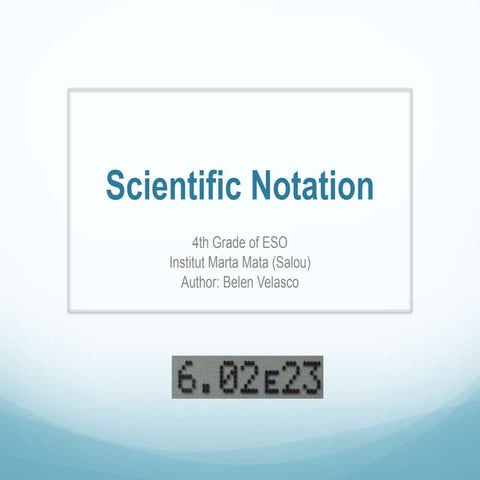 Scientific notation | PPT