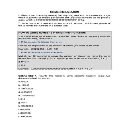 Scientific notation | PDF