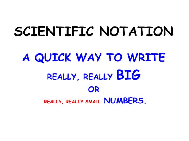 Scientific notation powerpoint | PPT