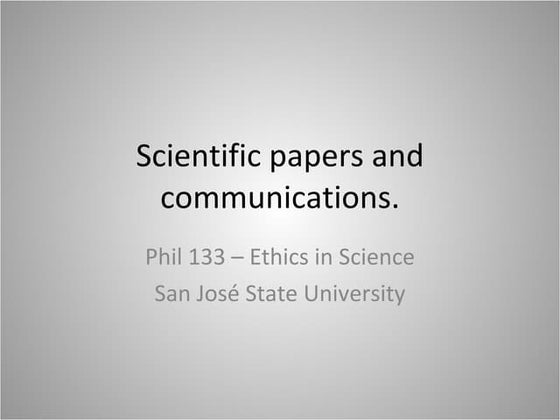 Science communication | PPT