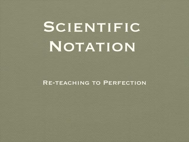 Scientific notation powerpoint | PPT