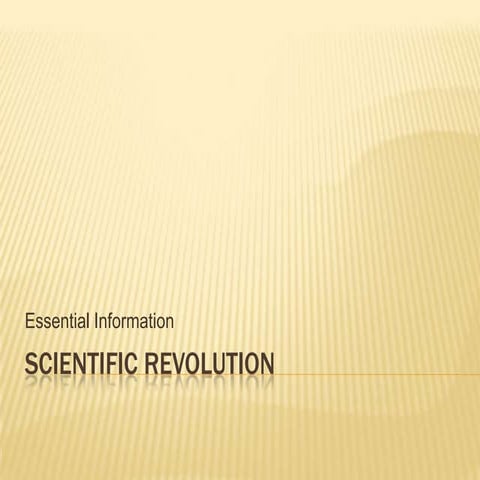 Scientific Revolution Overview | PPT