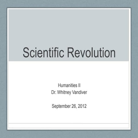 Scientific Revolution: Intro | PPTX