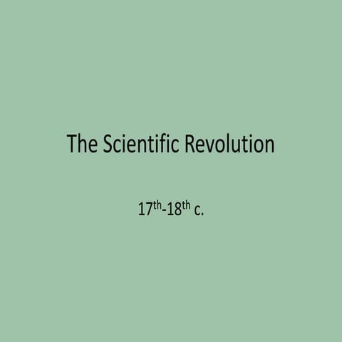 The Scientific Revolution | PPT