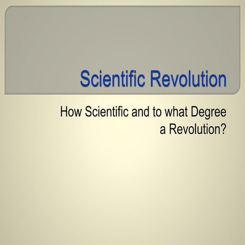Scientific Revolution | PPT