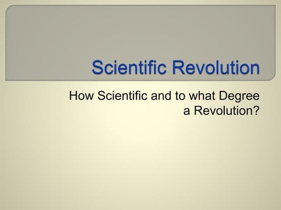 Scientific revolution | PPT