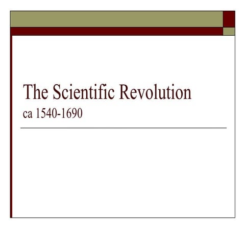 Scientific Revolution | PPT