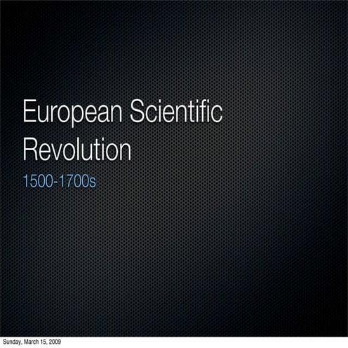 Scientific Revolution Slides | PPT