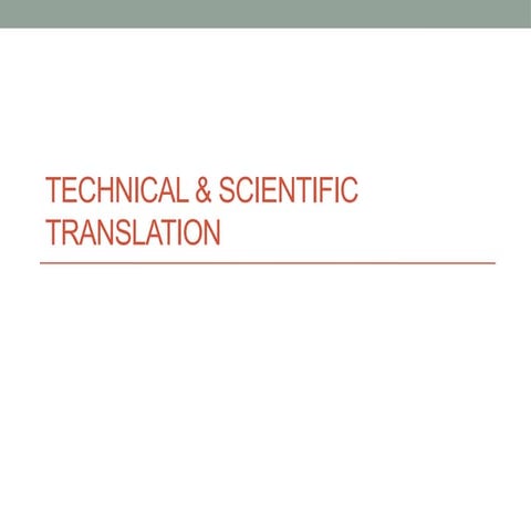 scientific technical translation presentation | PPTX