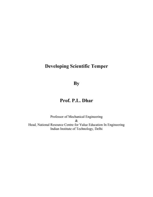 Scientific temper | PPT