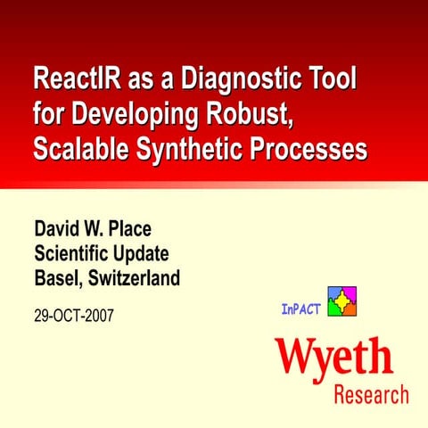 Reactir As A Diagnostic Tool For Developing Robust Scalable Synthetic