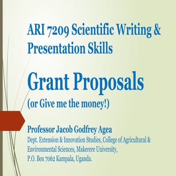 Scientific Writing Lecture 3- Research Grant Proposal.ppt