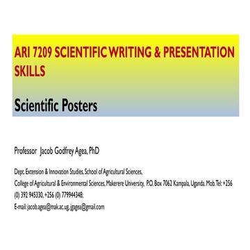 Scientific Writing Lecture 4- Scientific Posters.pptx