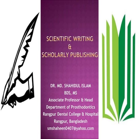 Scientific writing & scholarly publishing | PPTX
