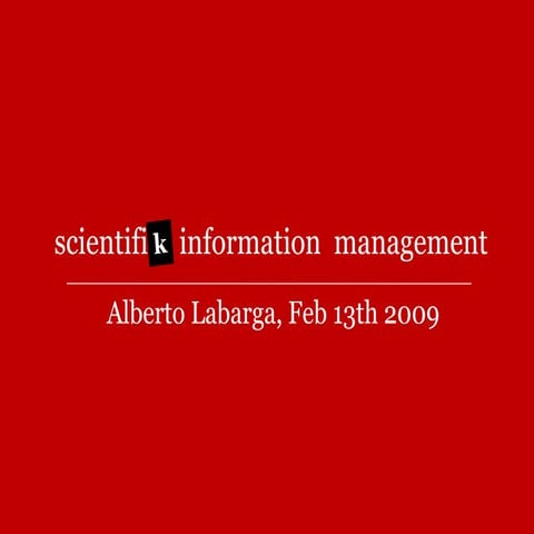 Scientific Data Management | PDF