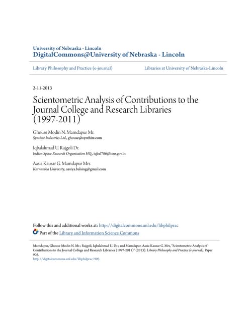 A Bibliometric Analysis | PDF