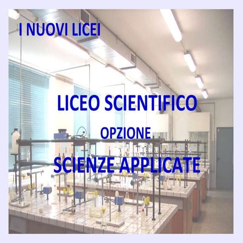 Presentazione indirizzo Liceo- Scienze applicate | PPT