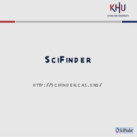 Scifinder Web 이용매뉴얼 | PPT