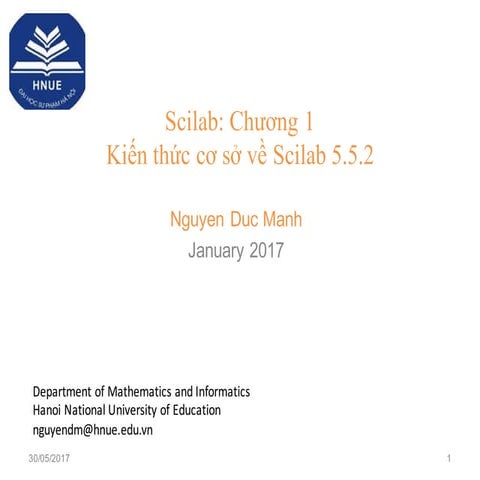 Tìm hiểu về scilab, và cách sử dụng scilab | PDF