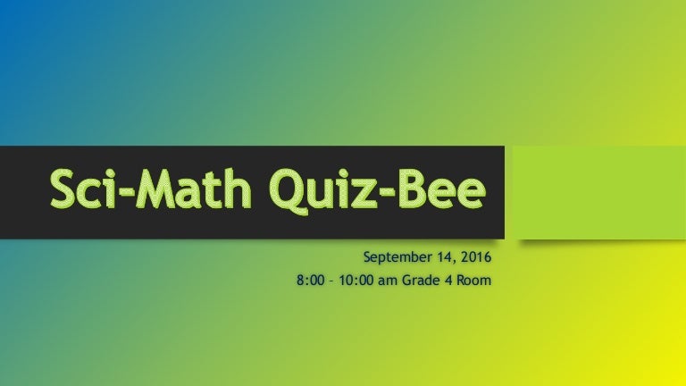 Sci Math Quiz Bee sci-math-quiz-bee