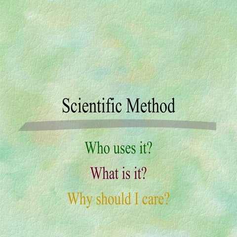 Scientific Method | PPT