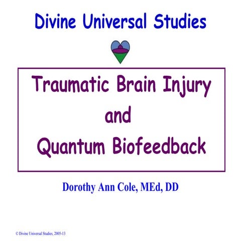 SCIO Quantum Biofeedback for Traumatic Brain Injuries | PPT