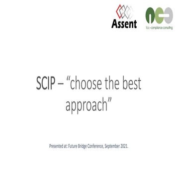 SCIP – “choose the best approach” | PPTX
