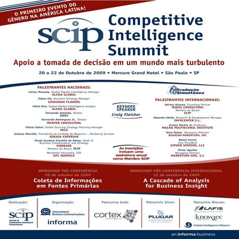 SCIP Latin America Competitive Intelligence Summit | PDF