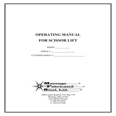 Scissor lift-manual | PDF