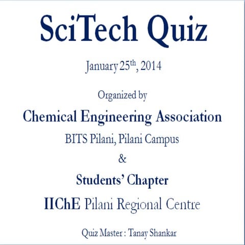Sci tech quiz prelims + answers | PPTX
