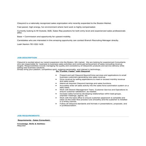 Sc Job Description | DOC