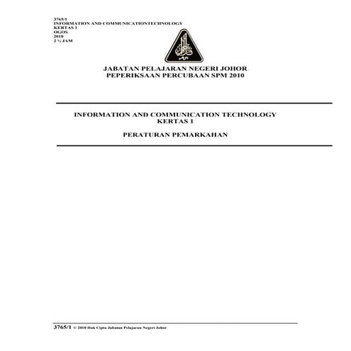 ICT Johor 2010 | PDF