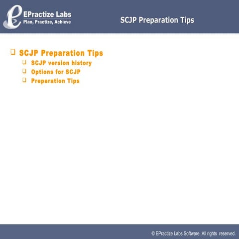 SCJP Preparation Tips | PPT