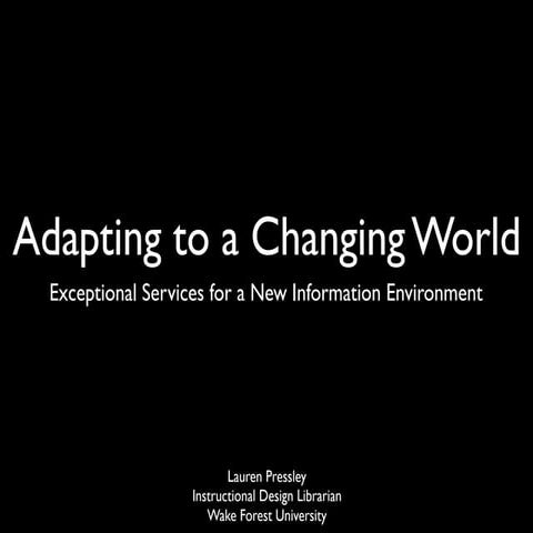 Adapting to a Changing World | PPT