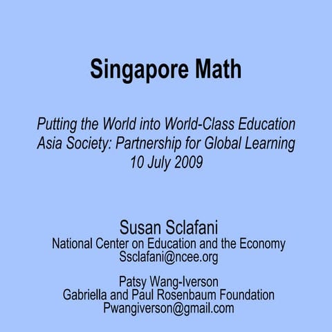 Singapore Math | PPT