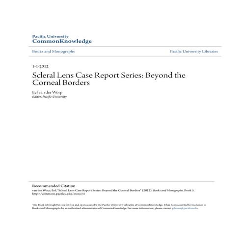 Scleral lens case report series beyond the corneal borders | PDF