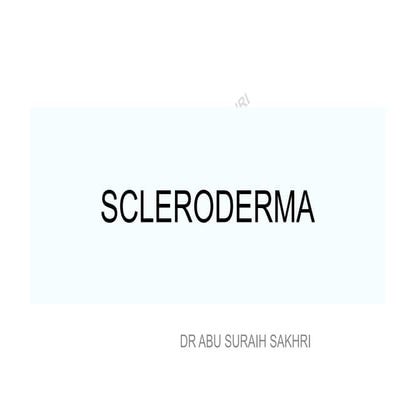 Scleroderma | PPTX