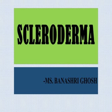SCLERODERMA medical surgical nursing I, GNM 2nd Year.pptx