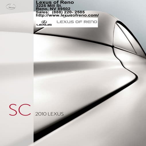 2010 Lexus SC Convertible Reno NV – Lexus of Reno | PDF