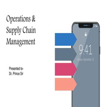 Smartphone manufacturing and Supply chain | PPTX