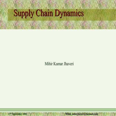 SCM Dynamics | PPT