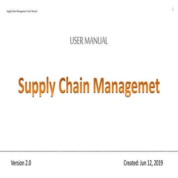 SCM Manual | PPTX | Computer Software and Applications | Computing